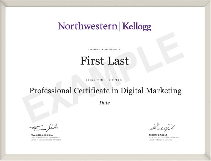 Professional Certificate in Digital Marketing at Kellogg | Online Bootcamp