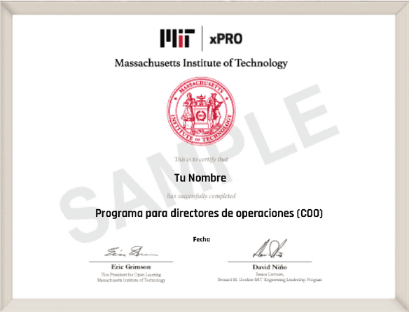 Programa para Directores de Operaciones (COO) | MIT xPRO