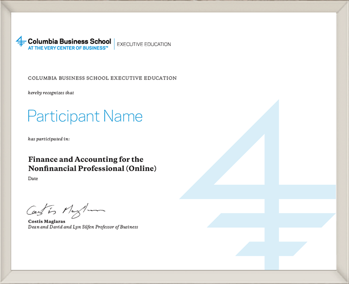 Columbia Finance and Accounting for the Nonfinancial Professional ...