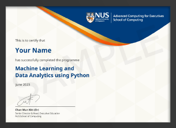 NUS SOC - Machine Learning and Data Analytics using Python | Online Certificate Programme