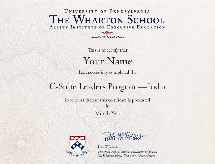 C-Suite Leaders Program | Wharton Executive Education
