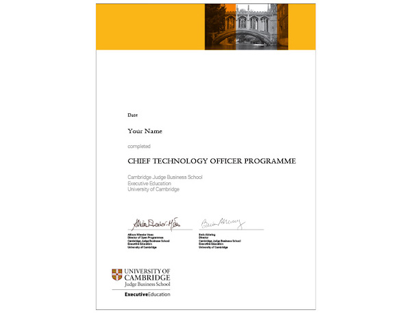 Chief Technology Officer (CTO) Programme | Cambridge Judge Business ...