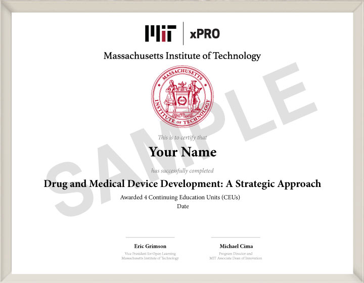Drug and Medical Device Development | MIT xPRO | Online Certificate Program
