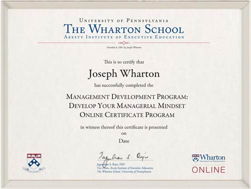 Wharton Management Development Program | Online Certificate Program