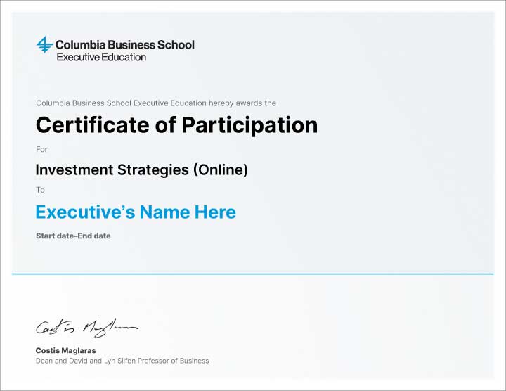Certificate Program in Finance | Stock Market Investment Strategies ...
