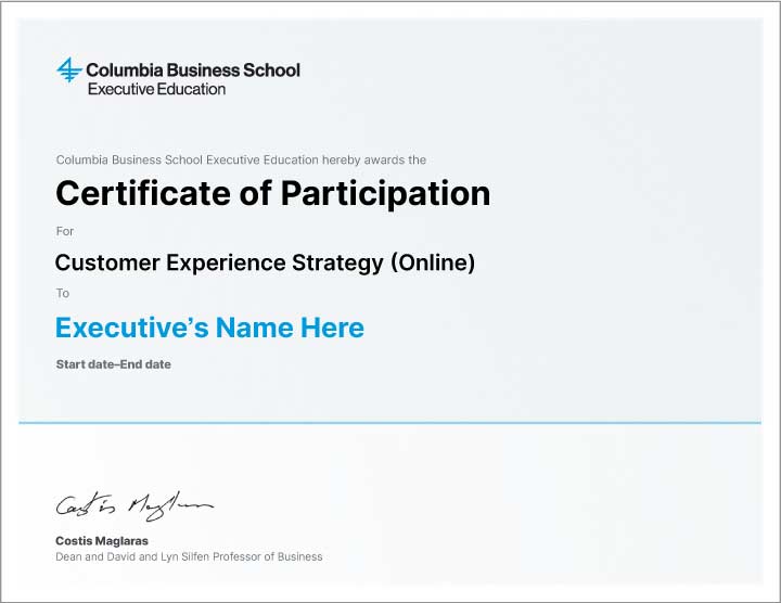 Customer Experience Training and Strategy Course | Columbia Business School