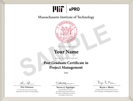 Post Graduate Certificate in Project Management with MIT xPRO | Online Project Management Program
