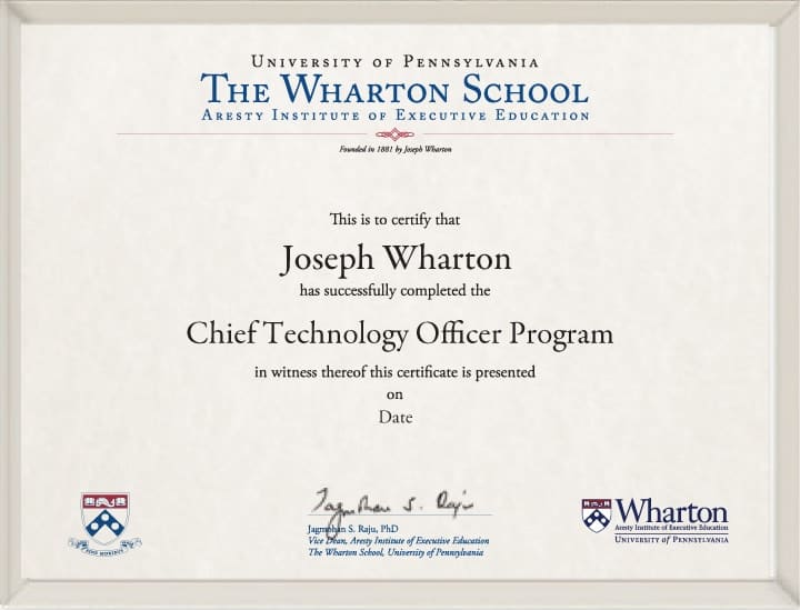 Chief Technology Officer (CTO) Program | Wharton Executive Education