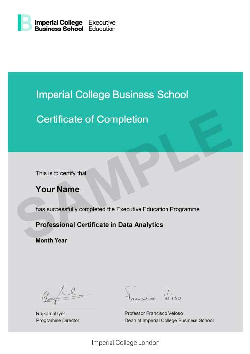 Professional Certificate in Data Analytics Programme | Imperial ...
