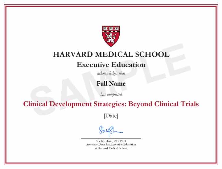 Clinical Development Strategies Program | Harvard Medical School